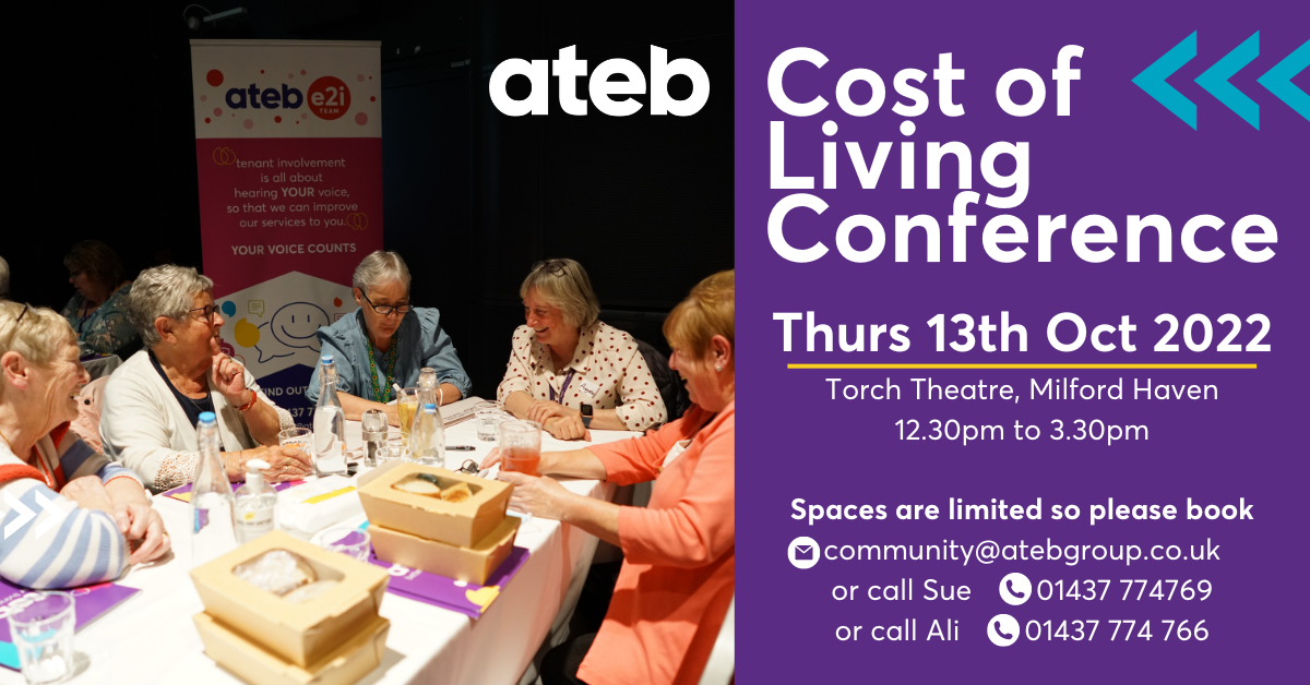 Book your place at our Cost of Living Conference - ateb