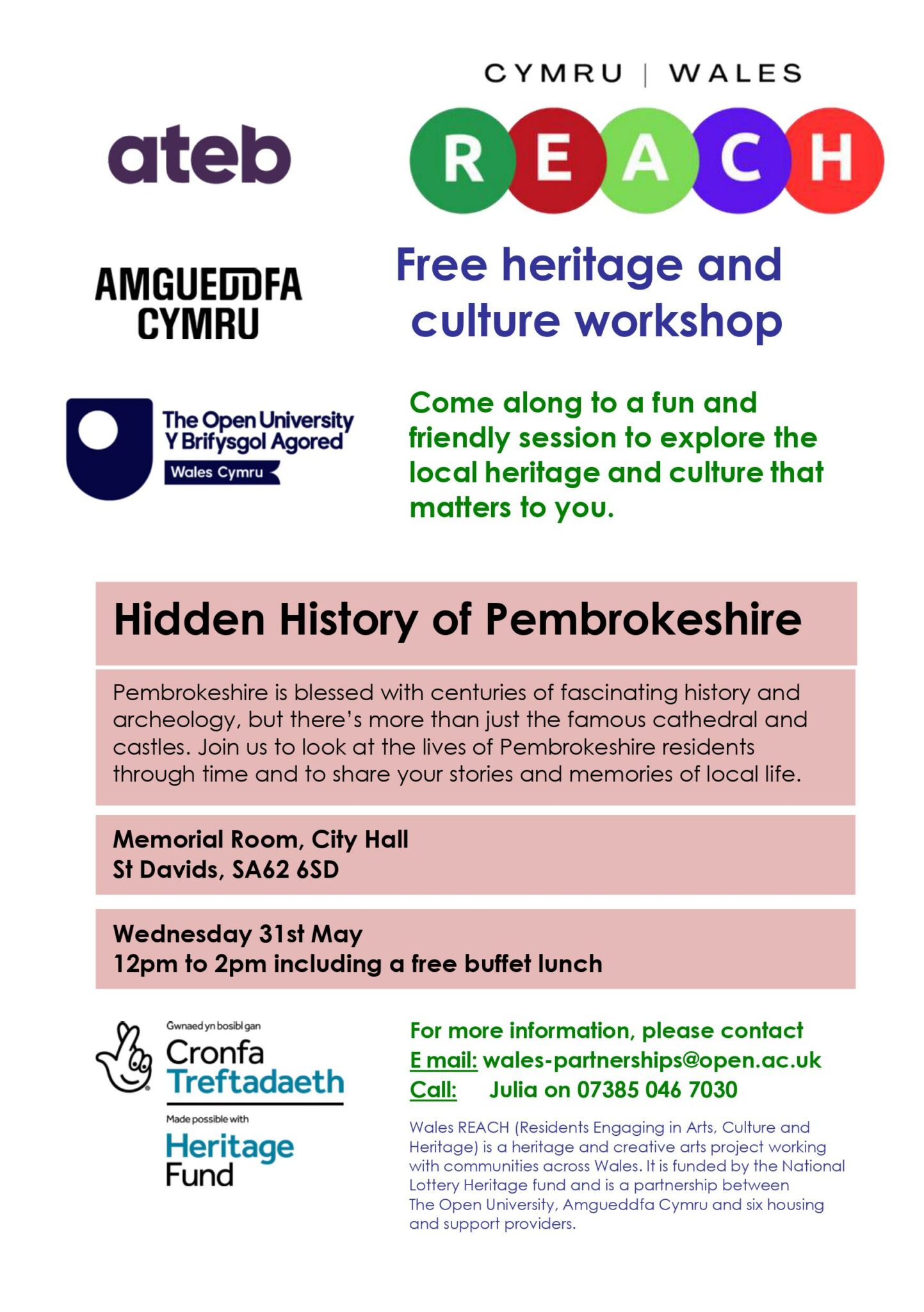 New Hidden History of Pembrokeshire workshop - ateb